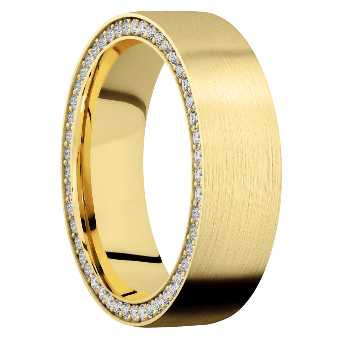 14K Yellow Gold + Satin Finish